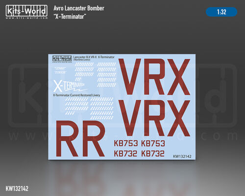 Kits World 132142 Avro Lancaster B.X ('X-Terminator')