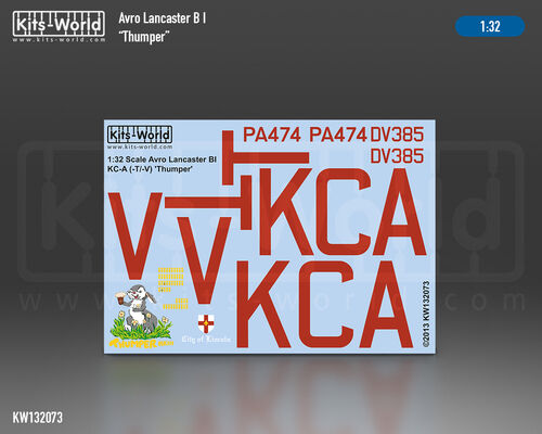 Kits World 132073 Avro Lancaster B.I ('Thumper')