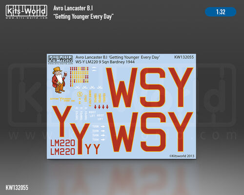 Kits World 132055 Avro Lancaster B.I ('Getting Younger Every Day')