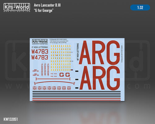 Kits World 132051 Avro Lancaster B.III ('G for George')