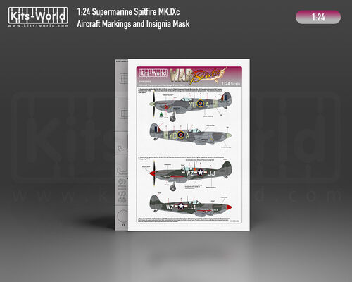 Kits World M124002 Stencil Masks Supermarine Spitfire Mk.IXc (for Airfix 17001)