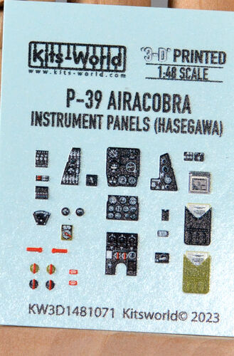 Kits World 3D1481075 Bell P-39Q/N Airacobra Full Colour 3D Interior Cockpit Set (for Hasegawa JT93 kit)