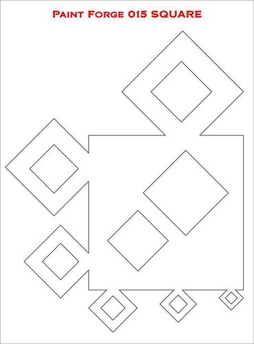 Paint Forge PFST015M Square Stencils M (size 14.0cm x 9.8cm)