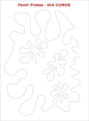 Paint Forge PFST014L Curve Stencils L (size 14.0cm x 20.0cm)