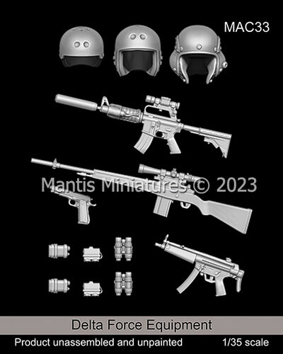 Mantis Miniatures MAC33 Delta Force Equipment