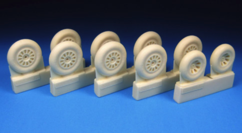 Barracuda Studios R72286 TU-Blinder Main and Nose Wheel Set