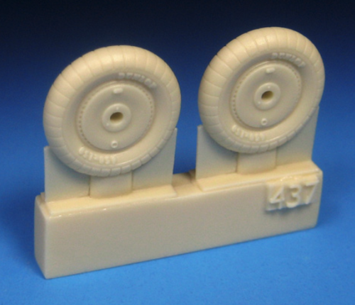 Barracuda Studios R48437 Bf 109E/F Mainwheels with Ribbed Tires