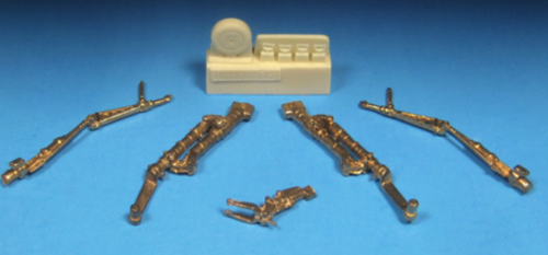 Barracuda Studios R48345 Sea Fury Brass Landing Gear - Early Style