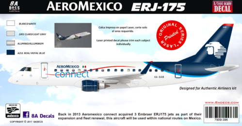 8aDecs 7909-396-100 Aeromexico Connect ERJ-175