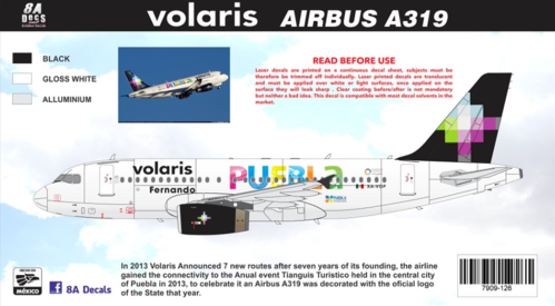 8aDecs 7909-126-144 Airbus A319 Volaris Puebla