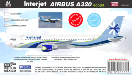 8aDecs 7909-130-144 Airbus A320 Ecojet interjet