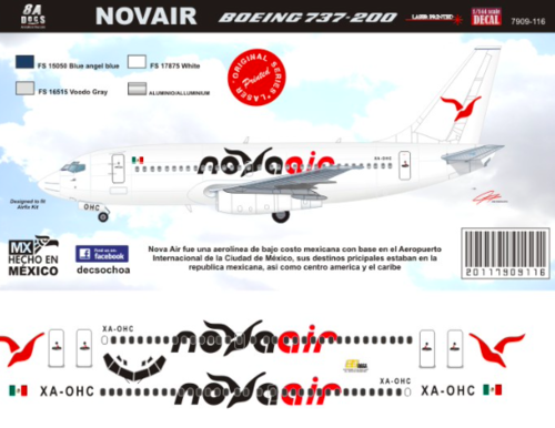 8aDecs 7909-14-144 Boeing 737-200 Nova air*