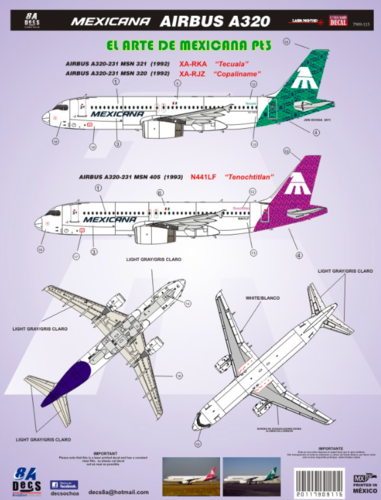 8aDecs 7909-146-144 El arte de Mexicana A320 pte 3