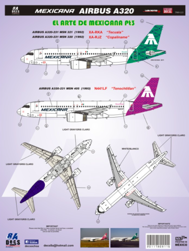 8aDecs 7909-146-200 El arte de Mexicana A320 pte 3