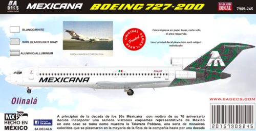 8aDecs 7909-245-144 Mexicana 727 Olinala