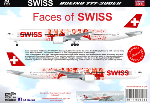 8aDecs 7909-356-200 Boeing 777-300 Faces of swiss