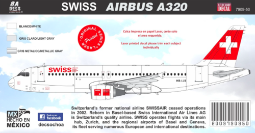 8aDecs 7909-50-144 Swiss Airbus A319