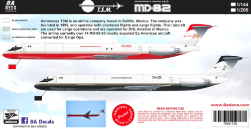 8aDecs 7909-729-200 Aeronaves Tsm MD-82