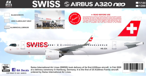 8aDecs 7909-686-200 Swiss Airbus A320 Neo