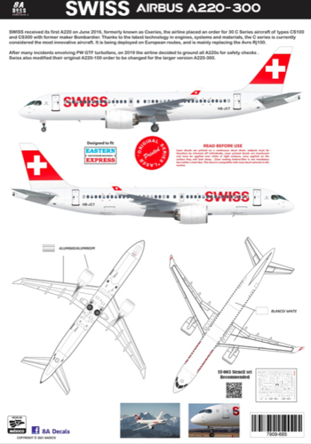 8aDecs 7909-685-200 Swiss Airbus A220-300