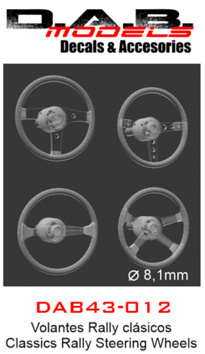 DAB Models 43-012 Classics Rallies steering wheels