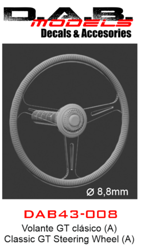 DAB Models 43-008 Classic GT steering wheel A