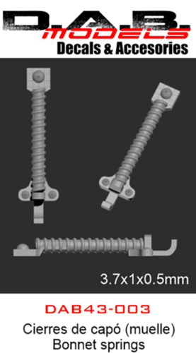 DAB Models 43-003X Bonnet spring 20 units