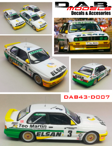 DAB Models 43-DEC007 BMW M3 CET 1992