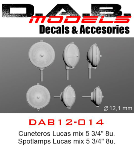 DAB Models 12-014 Spotlamps Lucas mix 5 3/4"