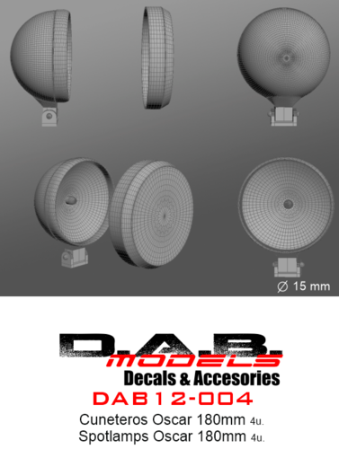DAB Models 12-004 Spotlamps Oscar 180mm