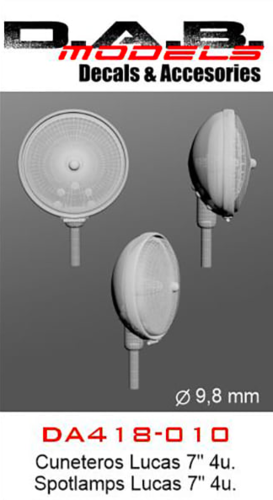 DAB Models 18-010 Spotlamps Lucas 7"