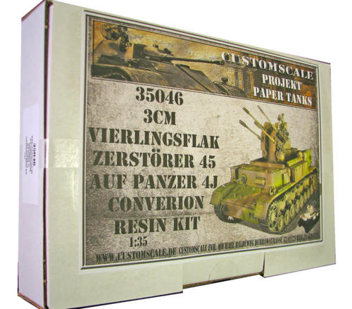Custom scale 35046 3cm Flakvierling Destroyer 45 to Panzer 4J Conversion Resin Kit