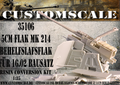Custom scale 35106 5cm Flak MK 214 Behelfsflak conversion kit