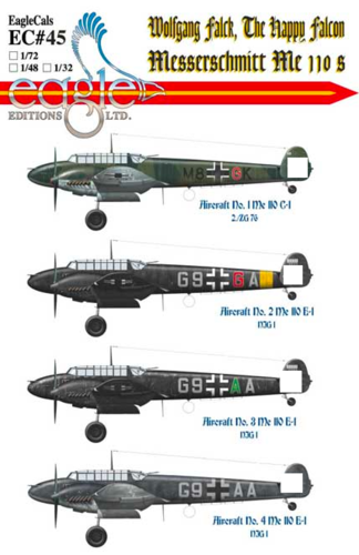 Eagle Editions D45-48 Me 110 Wolfgang Falck