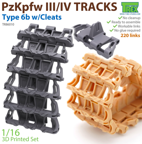 T-Rex Studio 86010 PzKpfw III/IV Tracks Type 6b w/Cleats