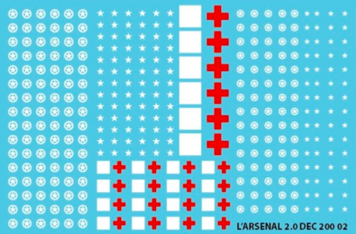 L'Arsenal 2.0 DEC20002 US Army white stars and red crosses
