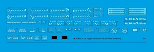 Peddinghaus-Decals 4030 80 Ton Ssmys Reichsbahn Flatbed