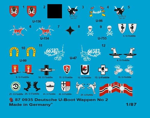 Peddinghaus-Decals 0935 Submarine Heraldic, Unit Markings And Flags No. 2