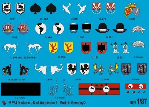 Peddinghaus-Decals 0934 Submarine Heraldic, Unit Markings And Flags No. 1