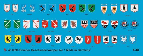 Peddinghaus-Decals 0896 German Bomber Unit Markings No. 1