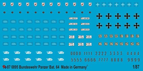 Peddinghaus-Decals 0895 Bundeswehr Tank Battalion No. 64