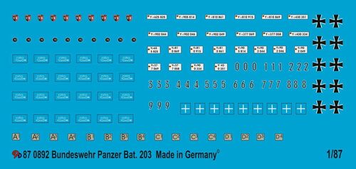 Peddinghaus-Decals 0892 Bundeswehr Tank Battalion No. 203
