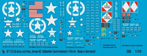 Peddinghaus-Decals 1733 M3A1 US And France Half Tracks 1943-1944
