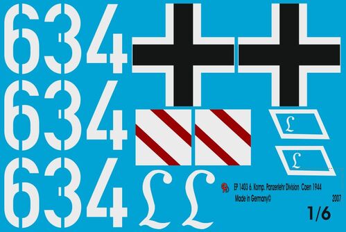 Peddinghaus-Decals 1403 Panzer IV H 6. Comp Panzer Lehr Division Caen 1944