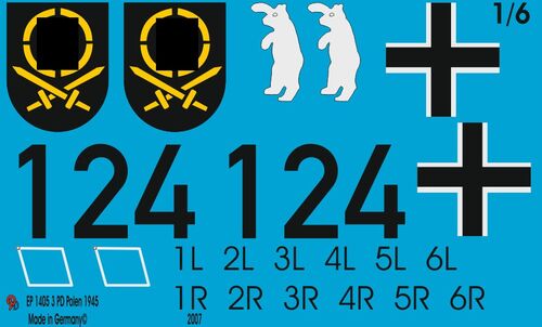 Peddinghaus-Decals 1405 Panzer IV H 1 Comp. 3 PD Poland 1945
