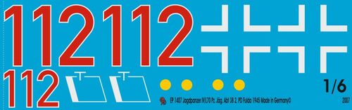 Peddinghaus-Decals 1407 Jagdpanzer IV Pz. Jäger Abt 38 2. PD Fulda 1945