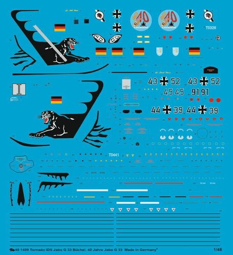 Peddinghaus-Decals 1409 Tornado IDS Jabo G33 Büchel 40. Years JABO G 33, Tiger Meet AG 51
