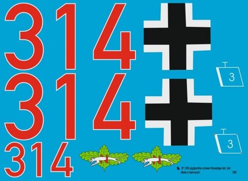 Peddinghaus-Decals 1398 Jagdpanther Heavy Tank Destroyer Abt. 654