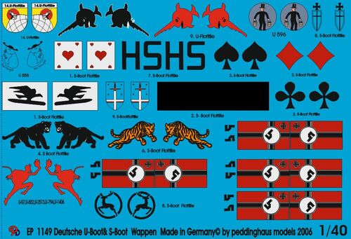 Peddinghaus-Decals 1149 U-Boot Conning Tower Heraldic No. 1