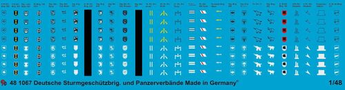 Peddinghaus-Decals 1067 German Stug Brigades And Tank Units No. 1